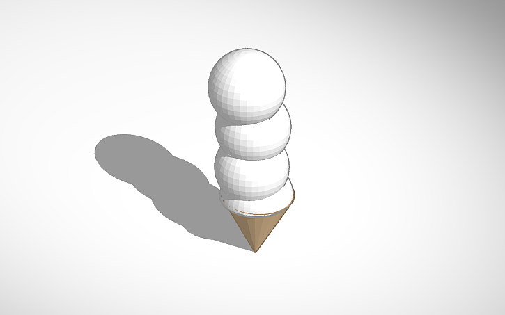 3D design ice cream cone | Tinkercad