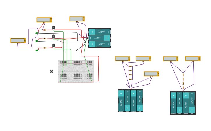 Circuit design Water Tank Indecator - Tinkercad
