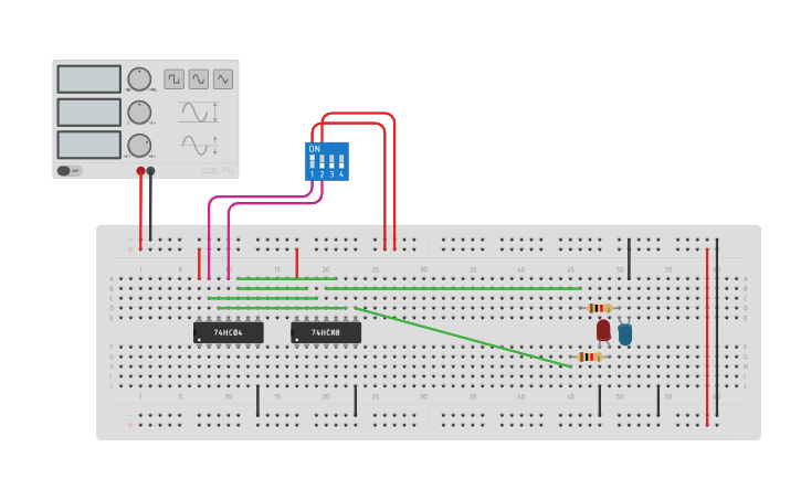 Circuit design Decoder - Tinkercad