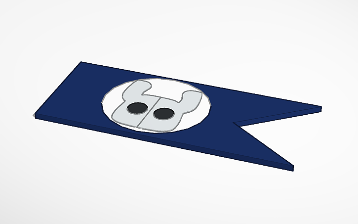 3D design Medieval type GBE flag - Tinkercad