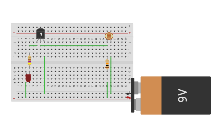 Circuit design Automatic Dark Detector - Tinkercad