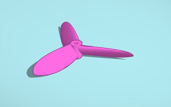 3D design 3-Blade Biomimicry Propeller - Tinkercad