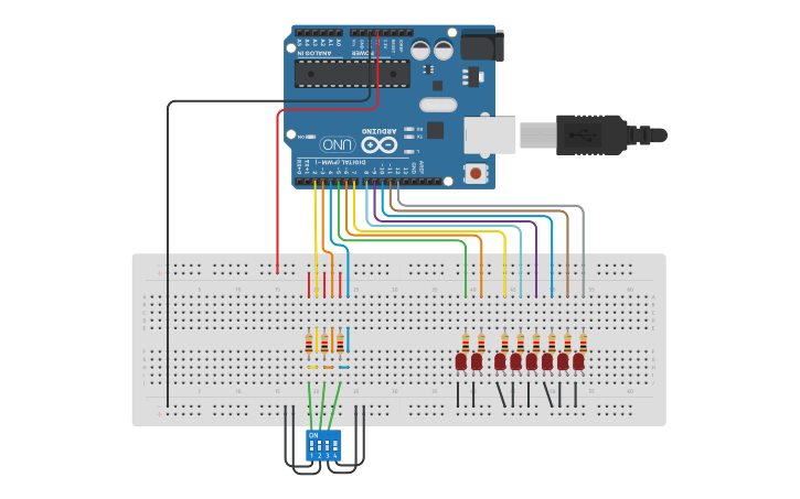 Circuit design Tail Light - Tinkercad