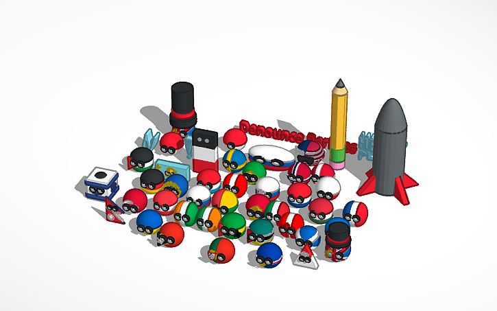 3D design The Countryball Armada - Tinkercad