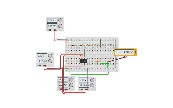 Circuit design Comparator - Tinkercad