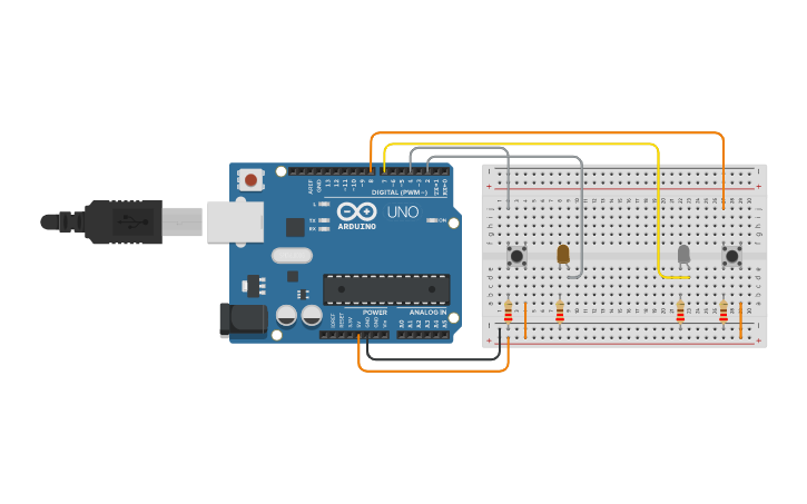 Circuit design MULTIPLE-PUSH-BUTTONS-WITH-LED_CIRCUIT_UY | Tinkercad Circuit design MULTIPLE-PUSH-BUTTONS-WITH-LED_CIRCUIT_UY | Tinkercad