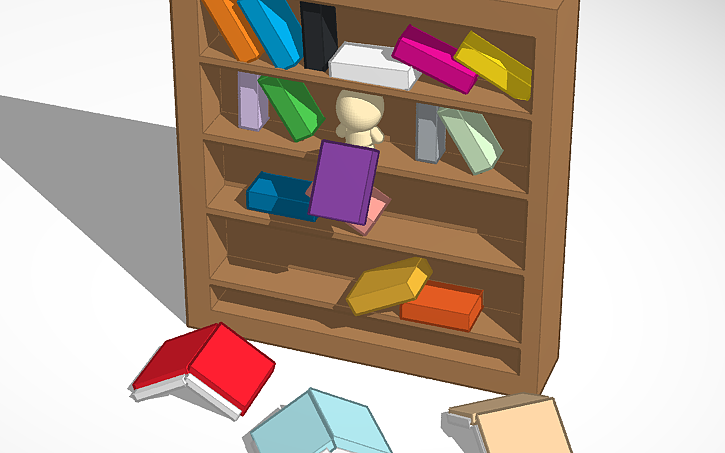 3d Design Bookshelf Tinkercad