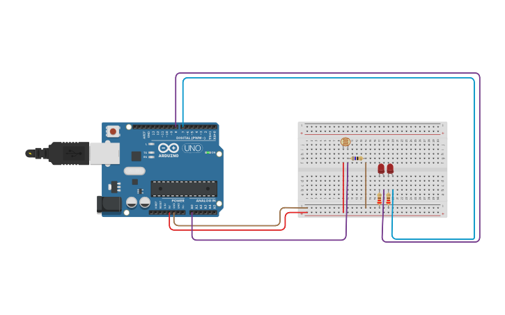 Circuit design Light Sensor - ECEN101C | Tinkercad