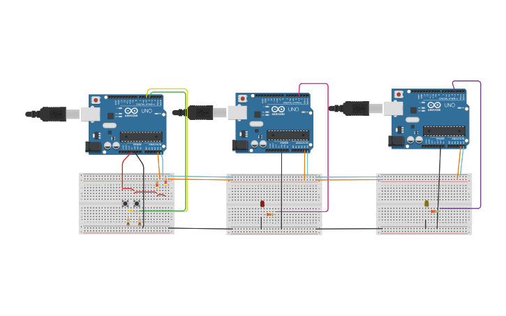 Circuit design I2C pulsanti led - Tinkercad