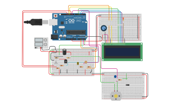 Circuit design Solar monitoring system complete | Tinkercad