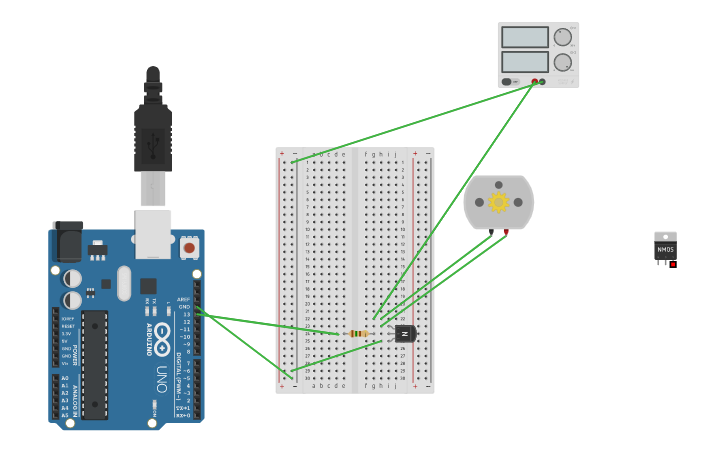 Circuit design npn_1 - Tinkercad