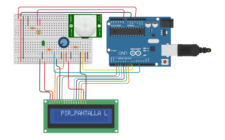 Circuit Design Sensor Pir Largo Tinkercad