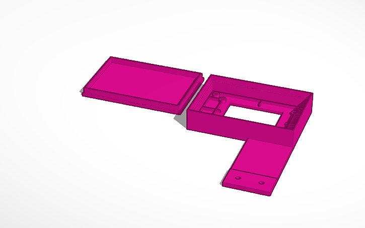 3D design Nextion 2.4 display case - Tinkercad