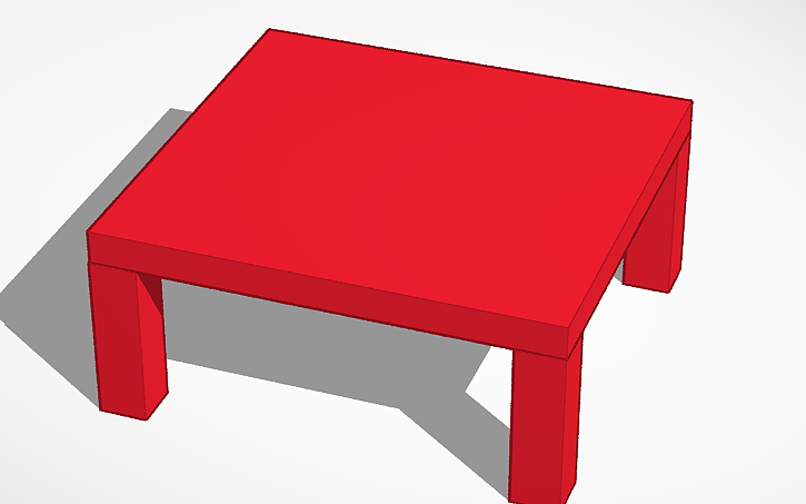 3D design table - Tinkercad