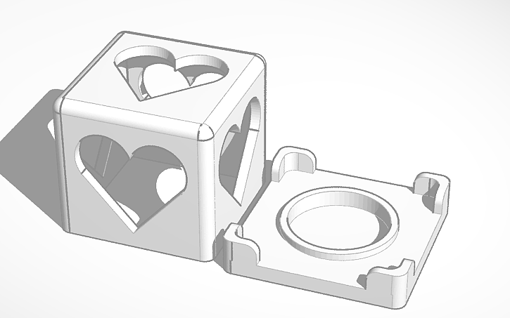 3D design Heart lightbox | Tinkercad