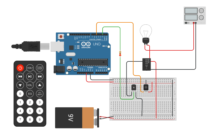Circuit design Tp Unidad 4 - opcion B | Tinkercad