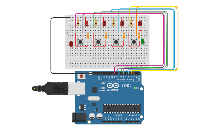 Circuit design CYBORG EYES - Tinkercad