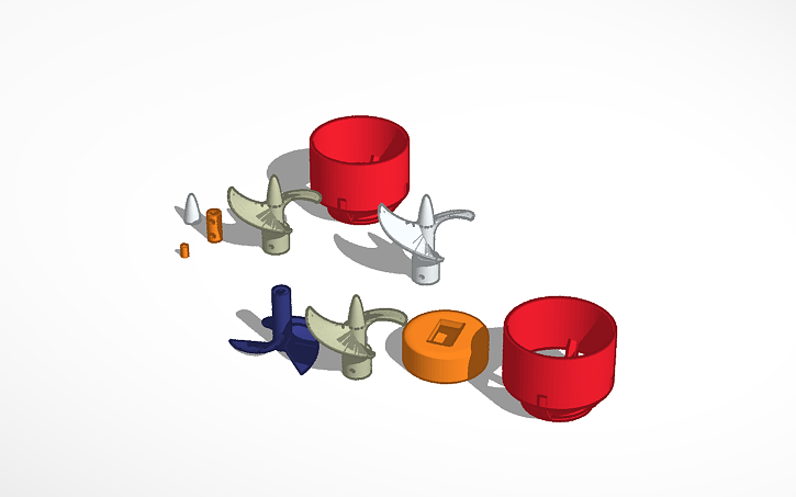 3d Design Rov Propeller Outer Diameter 65mm Pitch 50mm Tinkercad