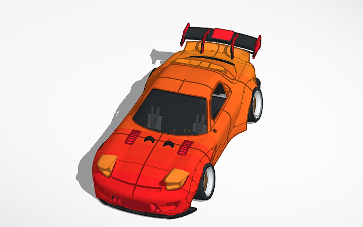 3D design Mazda rx7 Custom Supercharged - Tinkercad