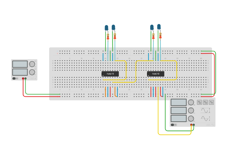 Circuit Design 4 Bit Asynchronus Upcounter Tinkercad