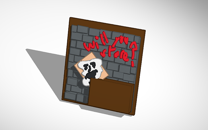 3D design staring at a wall Poster | Tinkercad