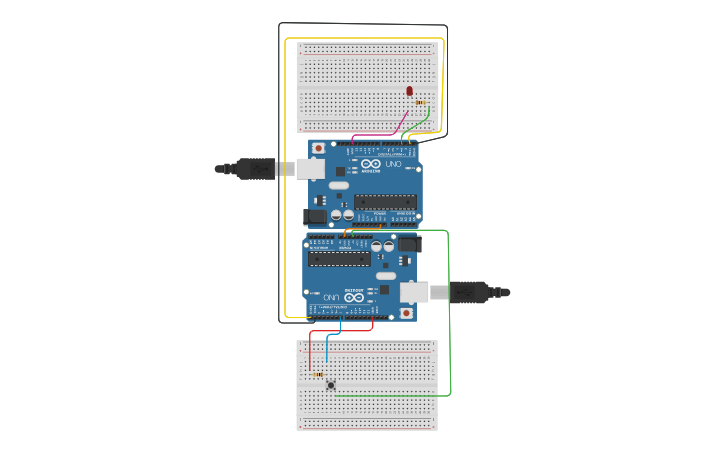 Circuit Design ComunicaÇÃo Entre Arduinos Tinkercad 