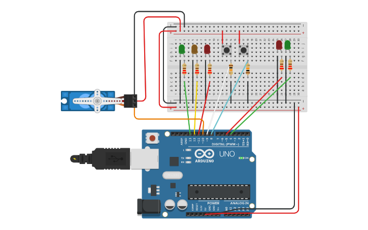 Circuit design Tren - Tinkercad