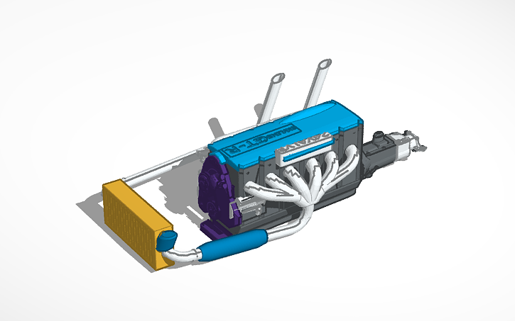 3D design Nissian GT-R rb26 engine - Tinkercad