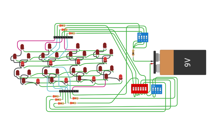 Circuit design 4-7 segment stand alone - Tinkercad
