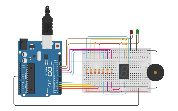 Circuit design Ex2_7Segment - Tinkercad Circuit design Ex2_7Segment - Tinkercad