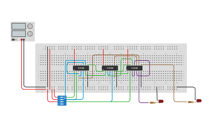 Circuit design FULL ADDER USING UNIVERSAL GATES - Tinkercad