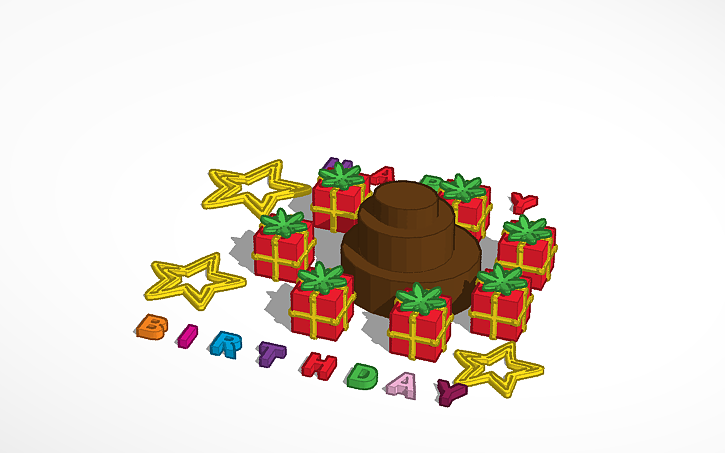 3D design Happy birthday | Tinkercad