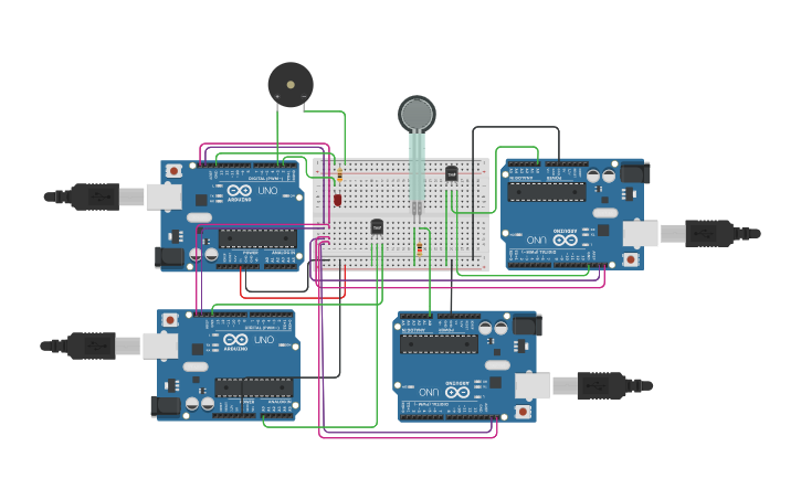 Circuit design I2C - Tinkercad