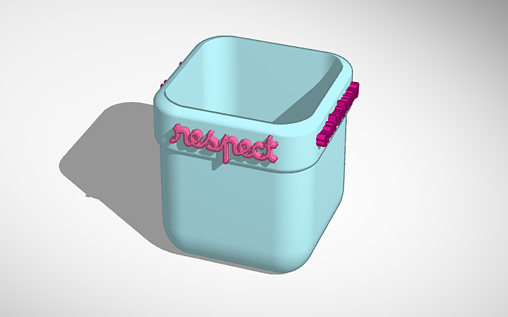 3D design Mandrake pot - RESPECT - Tinkercad