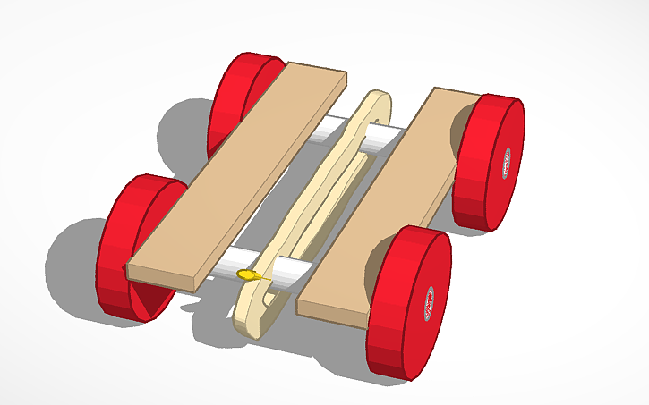 3D design Rubber Band car - Tinkercad