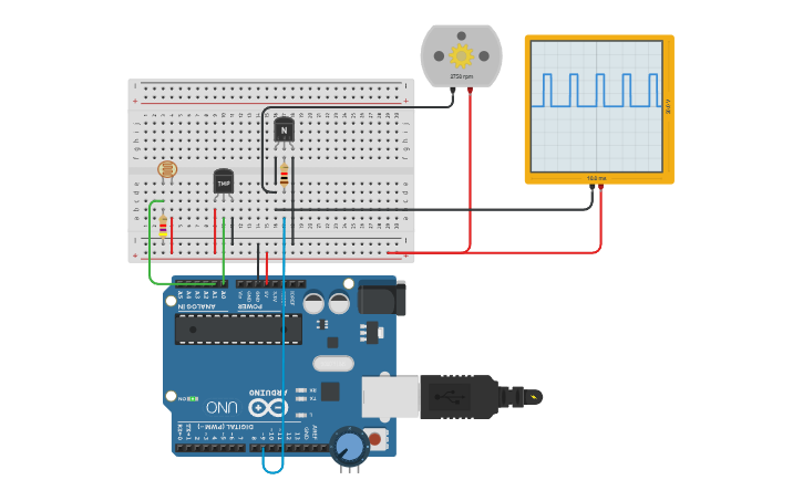 Circuit design Copy of Intelligent FAN controller T - Tinkercad
