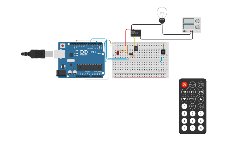 Circuit design Lâmpada com controle - Tinkercad