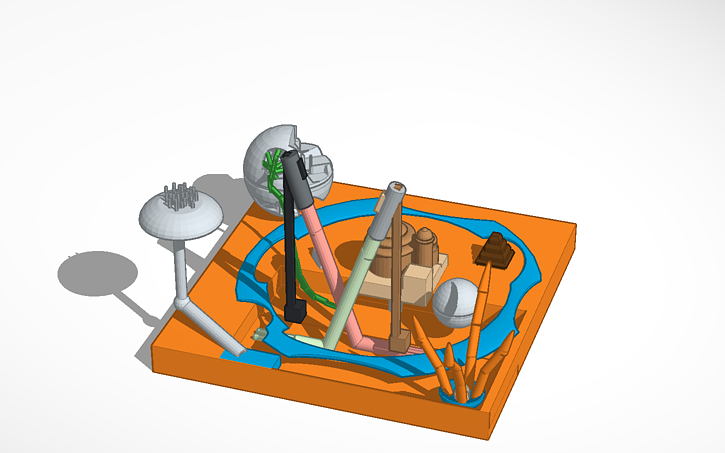 3D design star wars water park - Tinkercad
