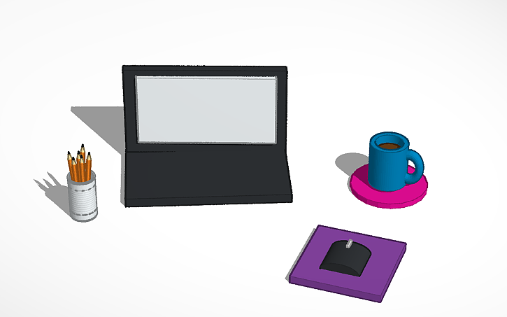 3D design Desk Set-up - Tinkercad