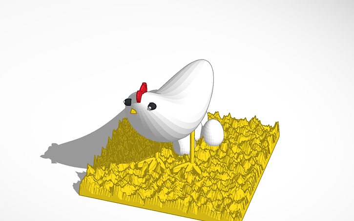 3D design Cartoony Chicken | Tinkercad