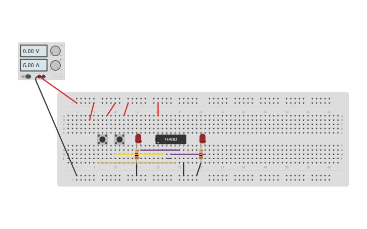 Circuit design First simulation - Tinkercad