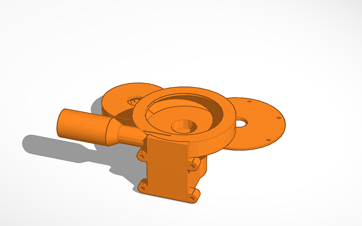 3D design small air pump - Tinkercad