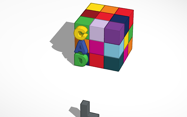 3D design CAD club cube | Tinkercad