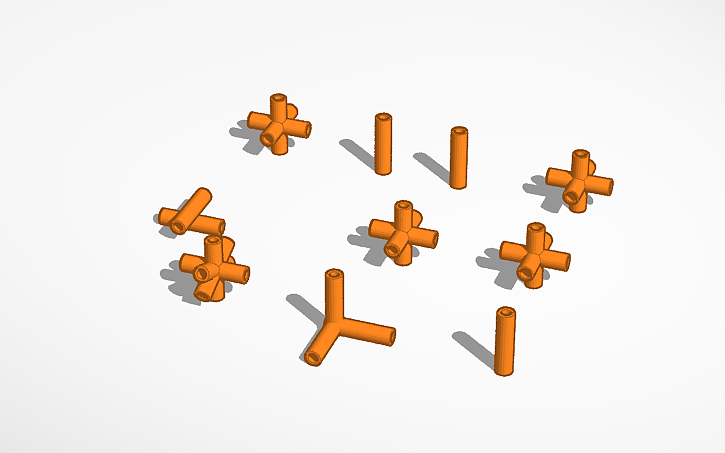 3D design Dowel Connectors - Tinkercad