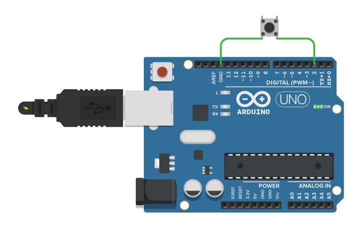 Circuit design Simple Interrupt - Tinkercad