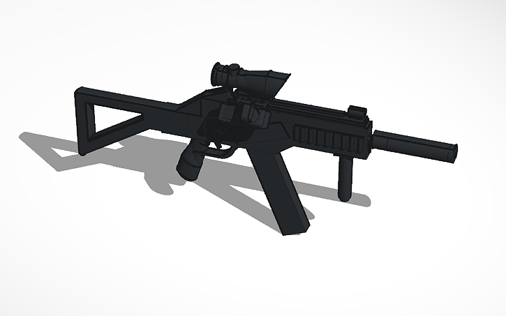 3D design UMP9 with Canted ACOG | Tinkercad