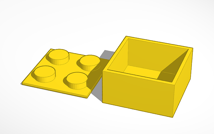 3D design Lego box with lid | Tinkercad