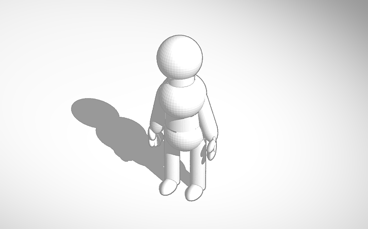 3D design Model of a person - Tinkercad