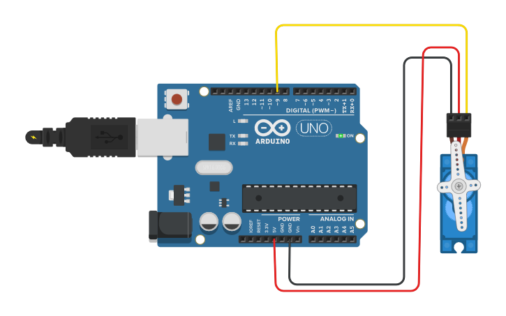 Circuit design mini project 6 -part 2 -servo motor | Tinkercad