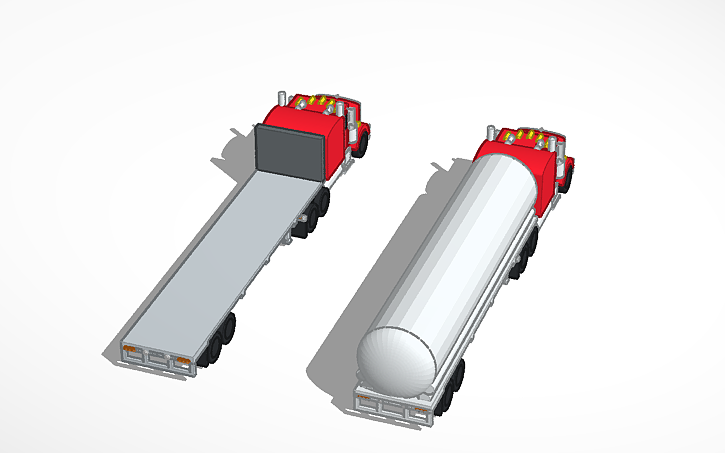 3D design Semi Truck Trailer - Tinkercad